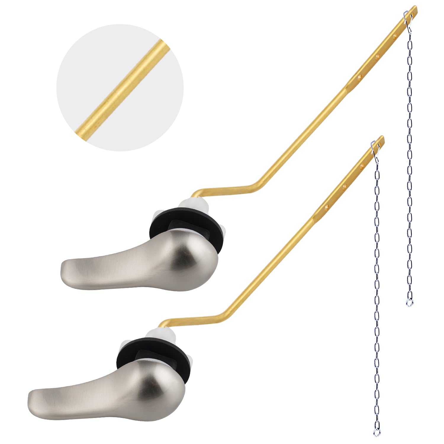 Hygie Rinse 2PCS Universal Toilet Handle Replacement Kit Side Mount ...