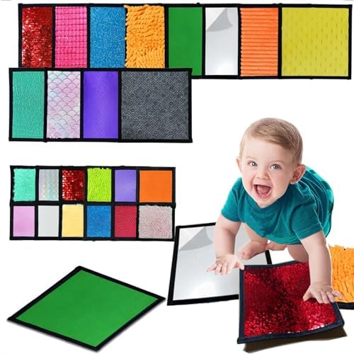 24 Set Sensory Mats, Mixed Colors Sensory Toys for Kids, Tactile Wall ...