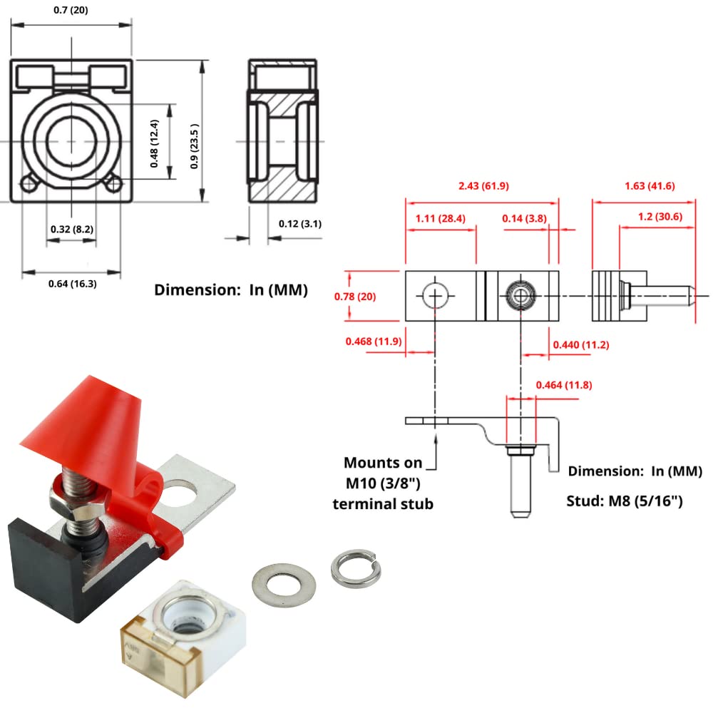 Snapklik.com : GLOSO Marine Rated Battery Fuse HABF+Terminal Fuse Block ...