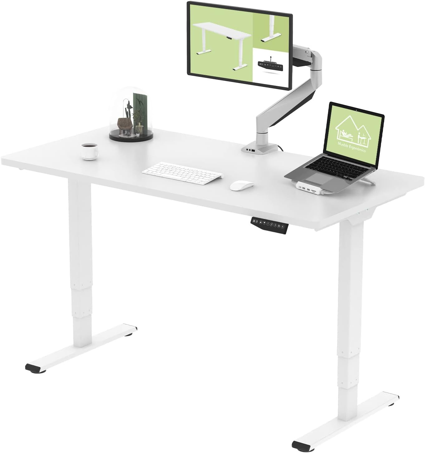Amazon.com: FLEXISPOT Stand Up Desk 3 Stages Dual Motor Electric ...