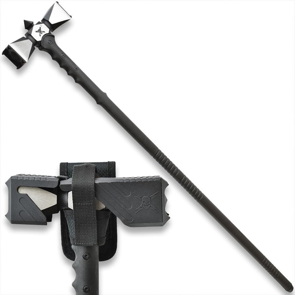 Amazon.com : M48 Double-Headed War Hammer XL and Sheath - 2Cr13 Stainless Steel Head ...