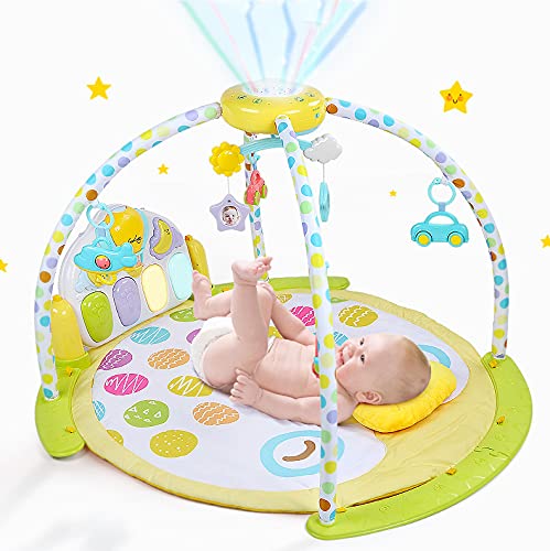 Sisliya Baby Kick and Play Piano Play Gym,Removable Piano Gym Play Mats ...