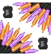 Lomotech Battery Operated Halloween Lights - 2 Pack Total 33ft 100 LED ...