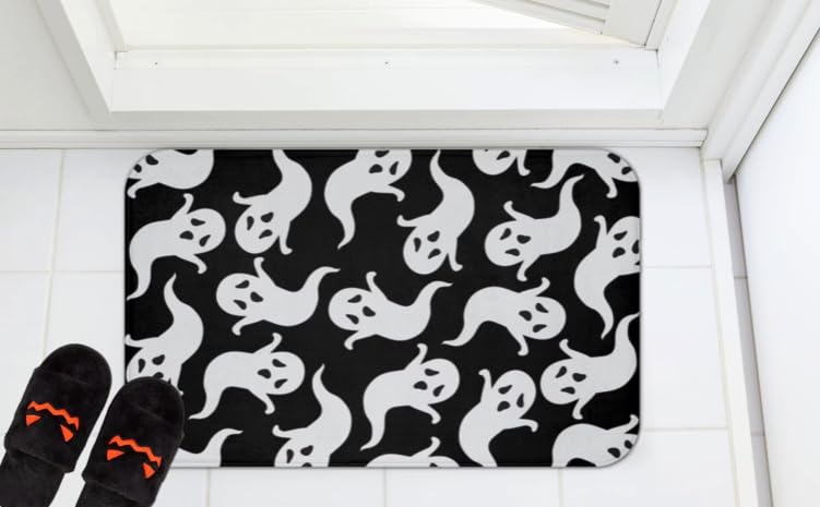 Amazon.com: Halloween Ghost Bath Mat, Halloween Bathroom Decor, Viral ...