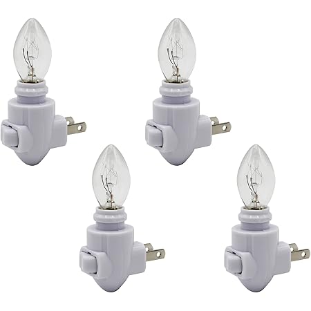 Plug in Night Light Module Includes 4 Bulbs and 4 Metal Clips, Great ...