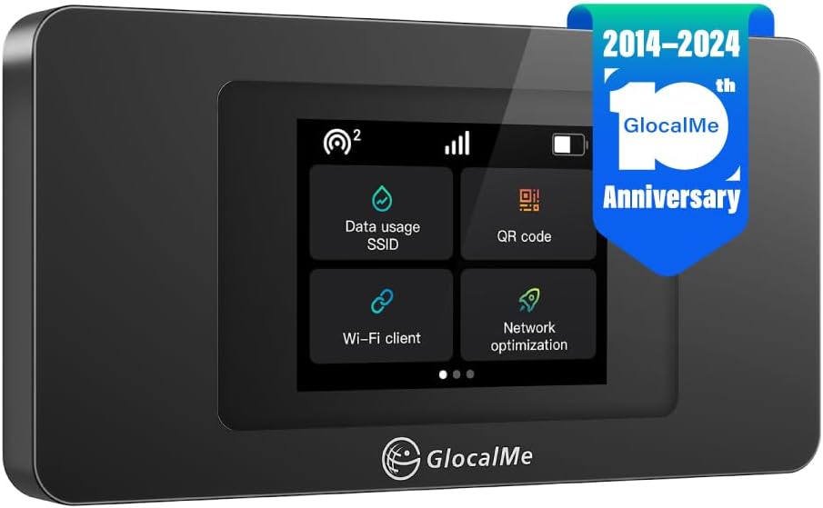 GlocalMe Duoturbo Mobile WiFi Hotspot, No SIM Card Needed, No contract ...