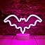 LED Neon Bat Lights Halloween Decorations, Bat Shape Neon Signs Night ...