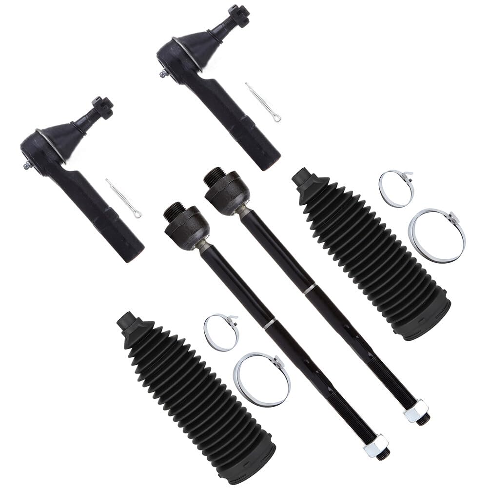 Amazon.com: SCITOO 6pcs Front Suspension Kit Outer Inner Tie Rod End w ...