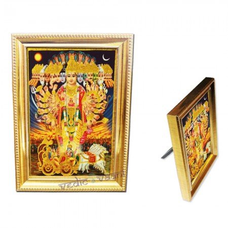 Vedic Vaani Lord Vishnu Vishwa Swaroop Virat Look Krishna Photo Wooden ...