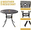 Amazon.com : Withniture 36 inch Round Patio Table Cast Aluminum Outdoor ...