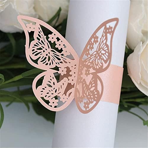 Amazon.com: 100 Pcs Napkin Rings Sparkling Paper Napkin Holder ...