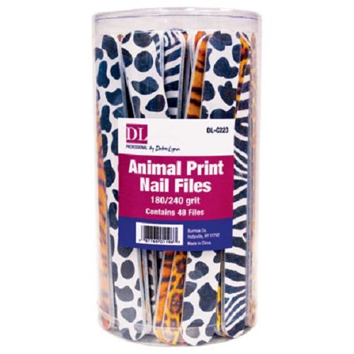 Buy Burmax Dl Pro Glitter Animal Print Nail File Display, 48 Count ...