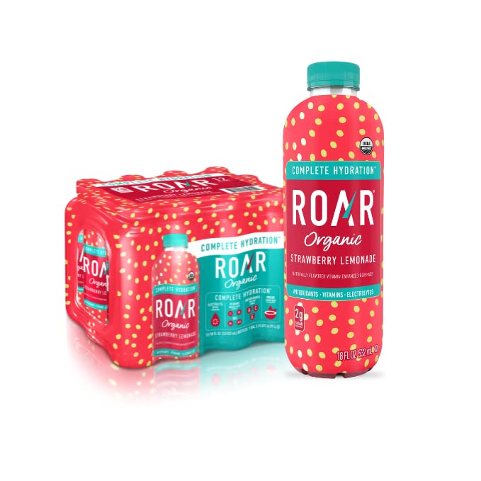 Amazon.com : Roar Organic Strawberry Lemonade Complete Hydration ...