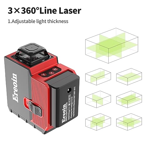 Snapklik.com : 12 Lines Laser Level 3x360 Self Leveling Green Laser ...