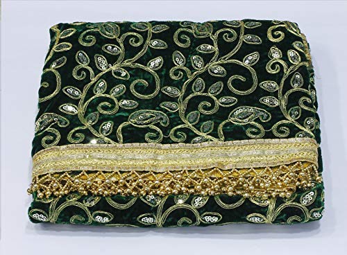 Vedic Vaani Velvet Sai Baba Angavastram Shawl (Green) : Amazon.in ...