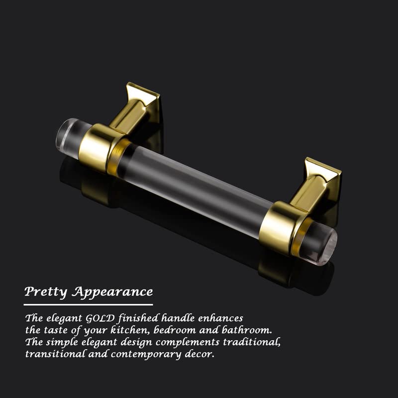 Snapklik.com : Orger Kitchen Cabinet Handles Acrylic Drawer Pulls ...