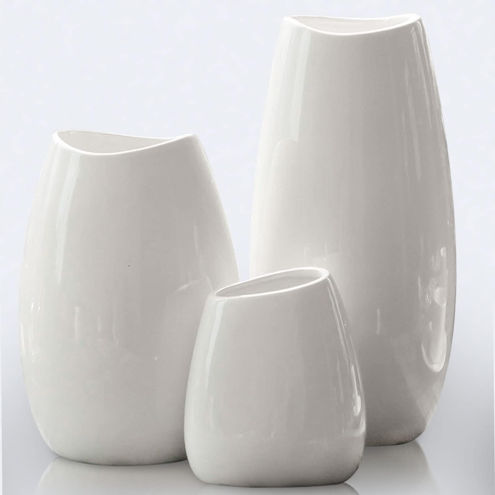 Amazon.com: Ceramic Vase Set of 4,Modern Minimalist Vase,Flower Vases ...