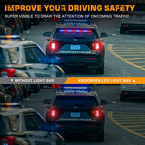 Snapklik.com : 35 Inch Traffic Advisor Red Blue Police Lights 48 LED ...