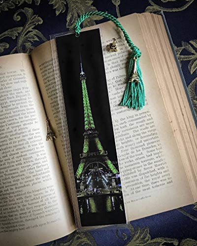 Amazon.com: The Eiffel Tower in Green Paris France Europe at Night City ...