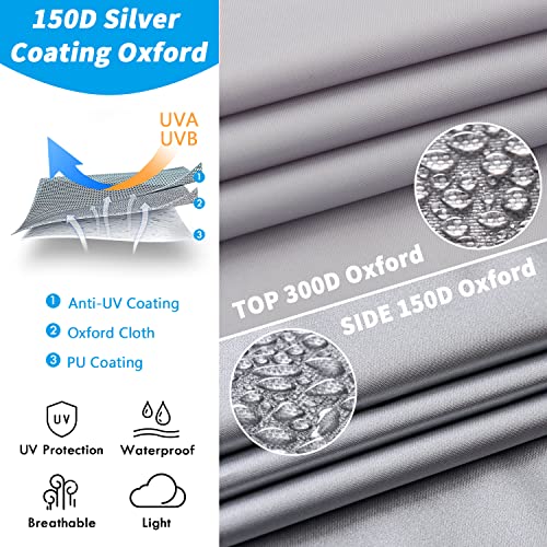 FRUNO Oxford Cloth Travel Trailer RV Cover 24'8"-27' Waterproof Rip ...