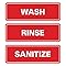 Amazon.com: All Quality Standard WASH RINSE SANITIZE Sign Set of 3 Bay ...