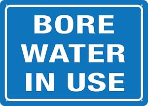 Bore Water in Use Blue White Sign for House 12 X 8 Yard Sign, Premium ...
