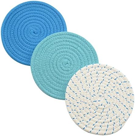 Amazon.com: Kitchen Pot Holders Set Trivets Set 100% Pure Cotton Thread ...