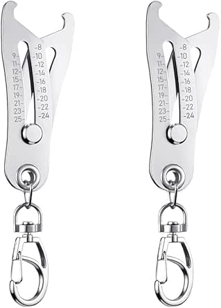 Amazon.com: SEIWEI 2PCS Portable Precise Thread Size Checker Keychain ...