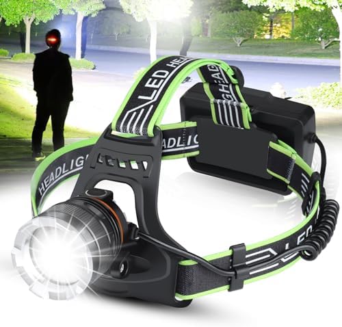 PARAROSE LED Rechargeable Head Torch, Head Torch Battery Powered ...