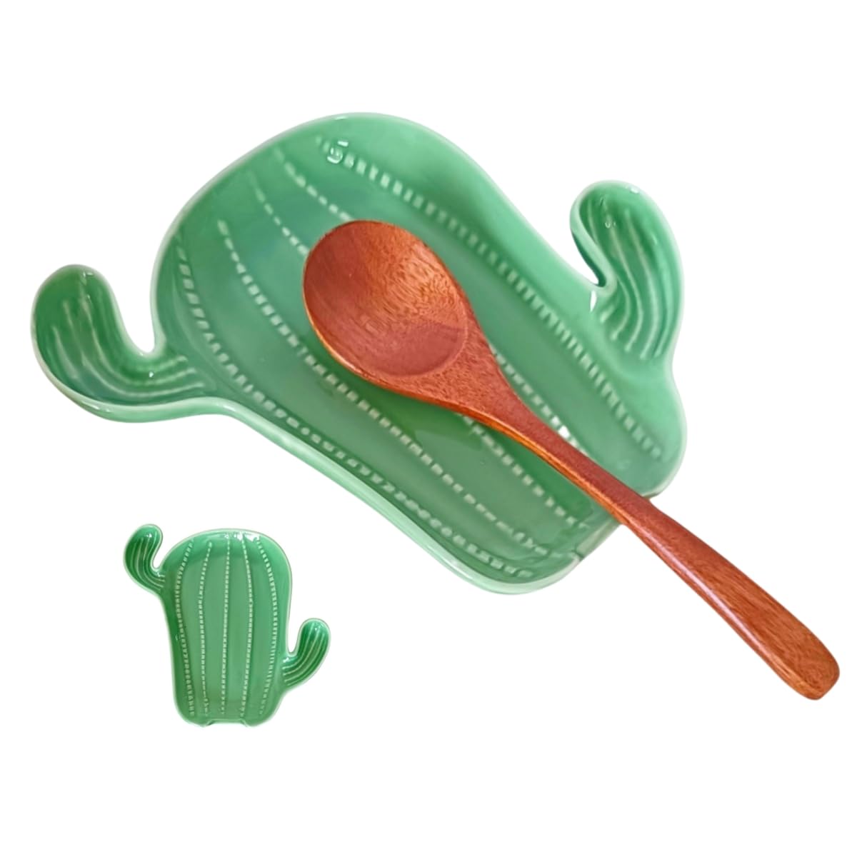 Amazon.com: Ceramic Spoon Rest for Stove Top, Cactus Cute Spoon Rest ...