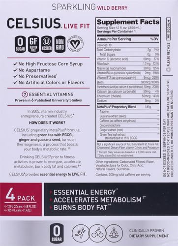 Snapklik.com : CELSIUS Sparkling Wild Berry Energy Drink