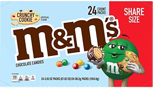 Amazon.com : M&M'S Crunchy Cookie Milk Chocolate Candy Bulk, Share Size ...