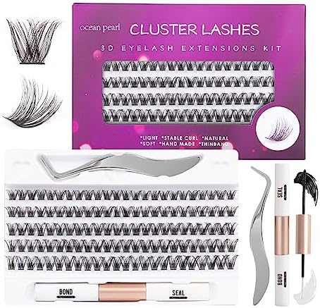 Amazon.com: Ocean Pearl Individual Lashes 120 Cluster DIY Eyelash ...