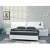 Amazon.com: Nexera District 4 Piece Full Bedroom Set in White Lacquer and Melamine : Home & Kitchen