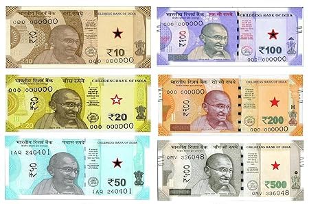 Dummy Indian Currency Duplicate Money Notes Kids 200 Units Denomination ...