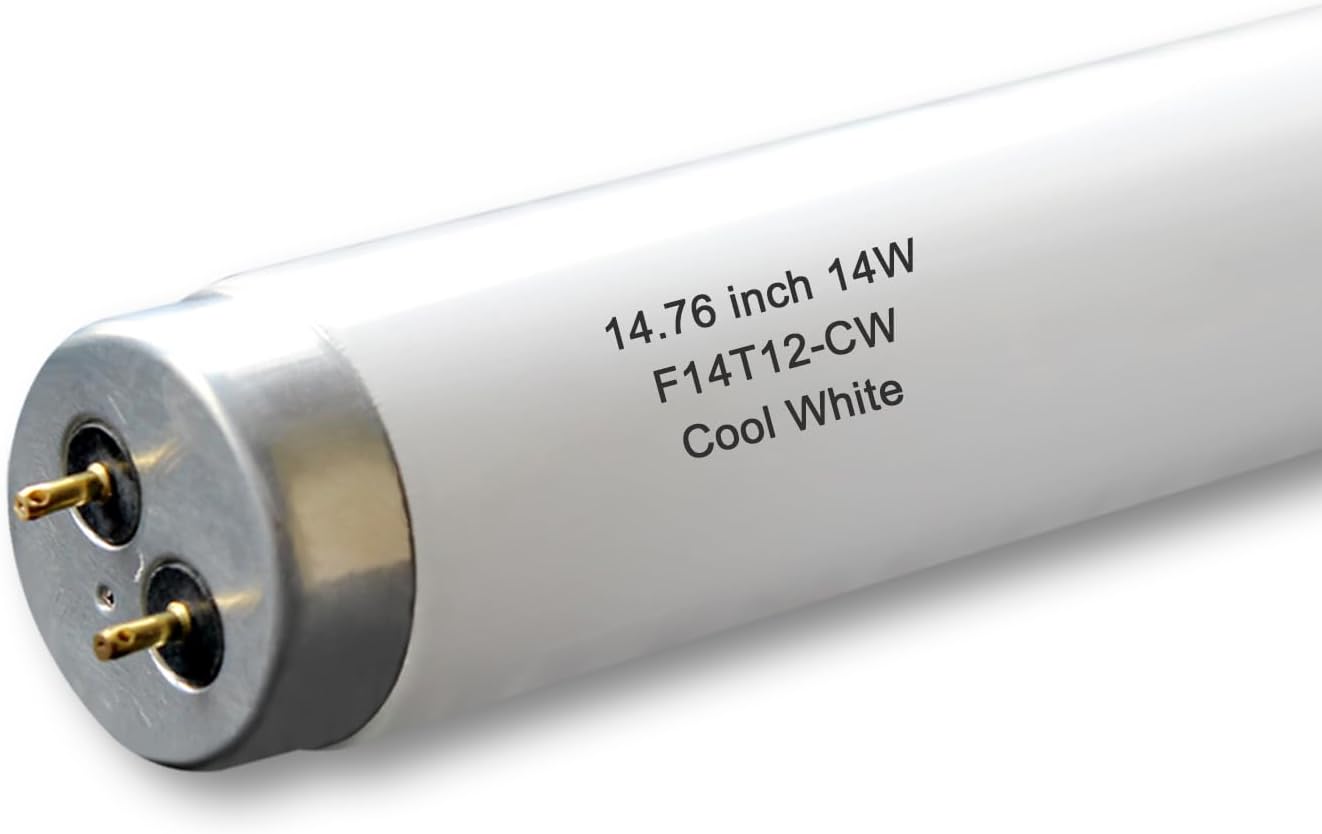 4 Pack F14T8/CW Fluorescent Light Bulb,T8 14 Watts 4100K Cool White T8 ...