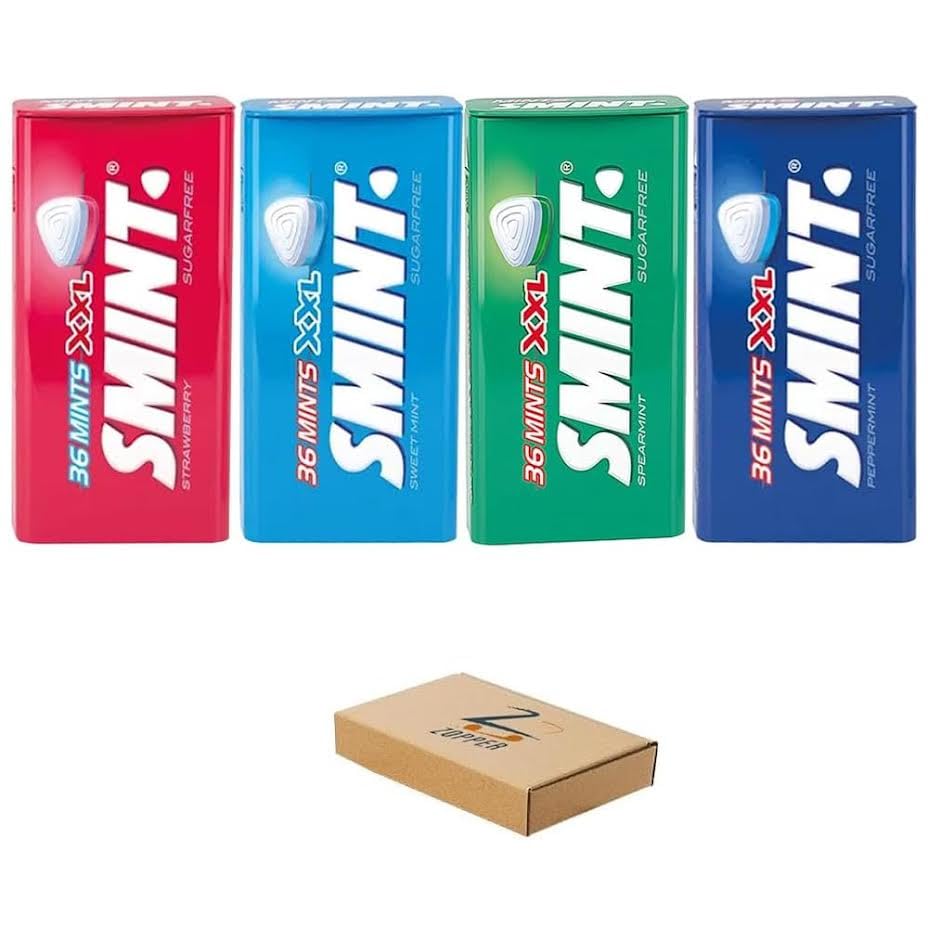 SMINT Sugar Free Mints XXL - Smint Mix Flavor Strawberry, Spearmint ...