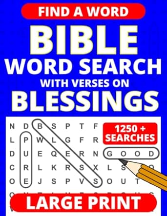 Large Print Bible Word Search – with Verses on Blessings (Large Print ...