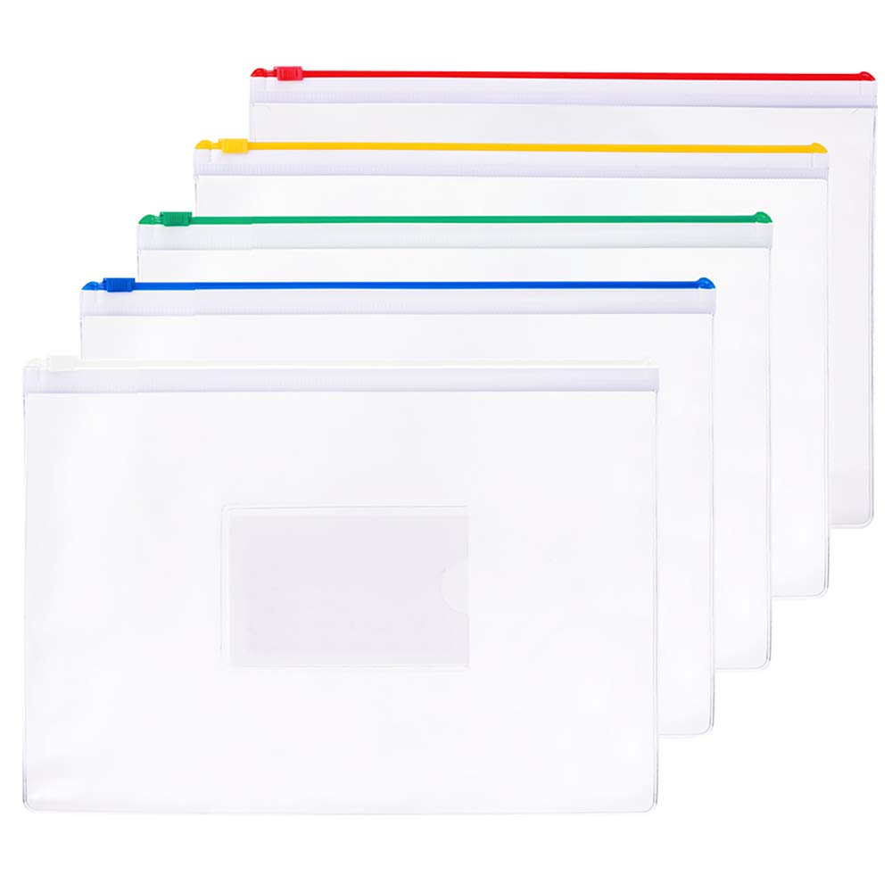 MyLifeUNIT Zipper File Bags, A4 Plastic Folders Waterproof Document ...