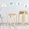 Amazon.com: COSTWAY Stackable Bentwood Stools Set of 4, 18-Inch Height ...