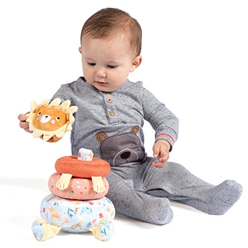 Snapklik.com : Safari Lion Stuffed Animal Baby Stacking Toy
