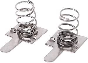 SZYDD 100 Pcs Metal Battery Spring Plate Set AA or Battery Positive and ...