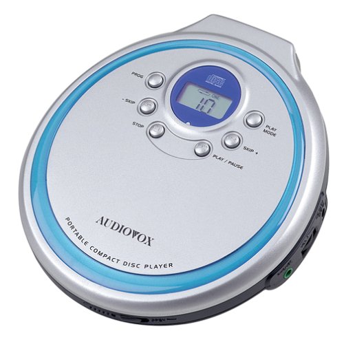 Audiovox CE-101E Personal CD Player with Headphones, Silver, 3.5mm Jack ...