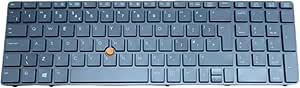 Laptop Keyboard For HP EliteBook 8570w Black UK English Layout: Buy ...