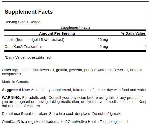 Snapklik.com : Swanson Synergistic Eye Health - Lutein And Zeaxanthin ...