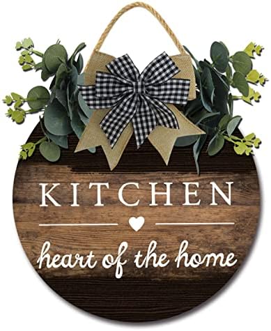 Amazon.com: Lefangovs Wood Kitchen Sign, 12x12 inches, Rustic ...