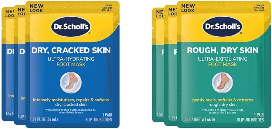 Amazon.com: Dr. Scholl's Dry, Cracked Skin Ultra-Hydrating Foot Mask, Intensely Moisturizes ...