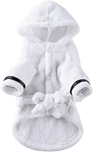 Amazon.com : Luxury Soft Flannel Pajamas Puppy Quick Drying Bath Robe ...