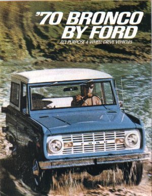 1970 FORD BRONCO Sales Brochure Literature Book Piece: FORD motors ...