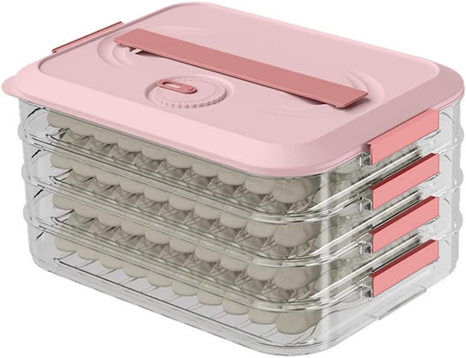 Amazon.com: 4-Layer Food Storage Containers with Lids, Dumpling Storage ...